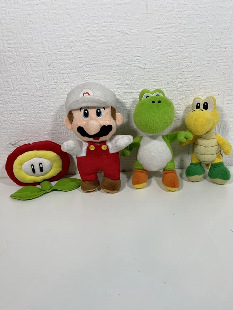 SUPER MARIO BROS Nintendo Plush Bundle Mario Fire Flower Yoshi Cooper ...