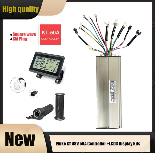 ELECTRIC BIKE KT Controller 48V 50A with KT LCD3 Display E-bike ...