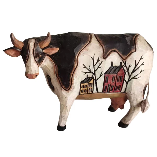 DÉCOR DE VACHE En Résine Sculptures Animaux La Ferme Jouet Bureau EUR 21,55 - PicClick FR