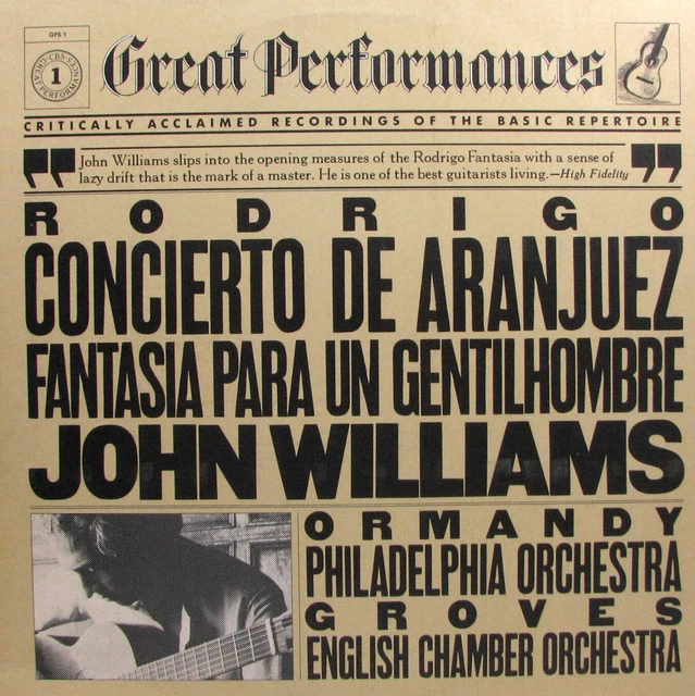JOHN WILLIAMS / RODRIGO Concerto De Aranjuez LP SirH70 £9.59 - PicClick UK