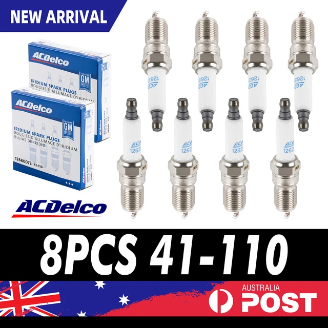 8PCS GENUINE ACDELCO 41-110 Iridium Spark Plugs 12621258 For Holden ...