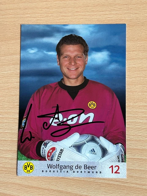 WOLFGANG DE BEER BVB Borussia Dortmund Autogrammkarte original signiert ...