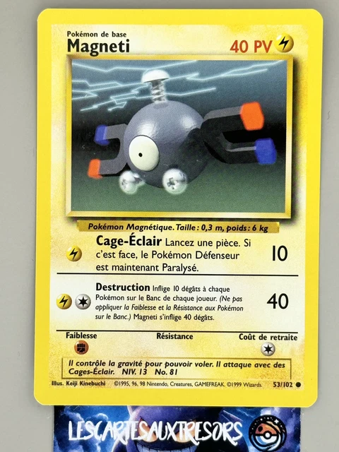 CARTE POKÉMON MAGNETI 53/102 EDITION 2 ED2 Set de Base NM VF FR EUR 5 ...