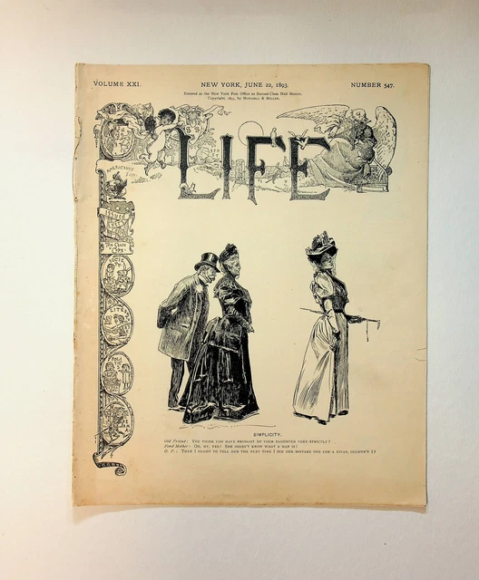 LIFE MAGAZINE JUN 22 1893 GD £27.47 - PicClick UK