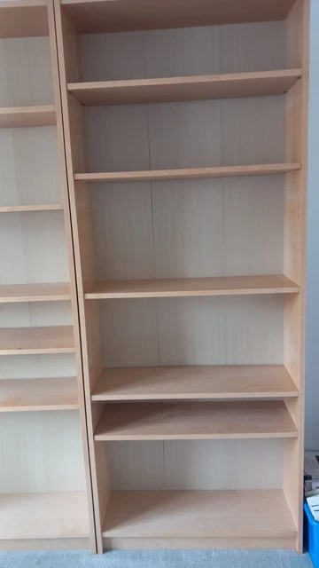&IKEA& BILLY BOOKCASES, Beech Effect, 80 x 28 x 202cm (x2) £63.08 ...