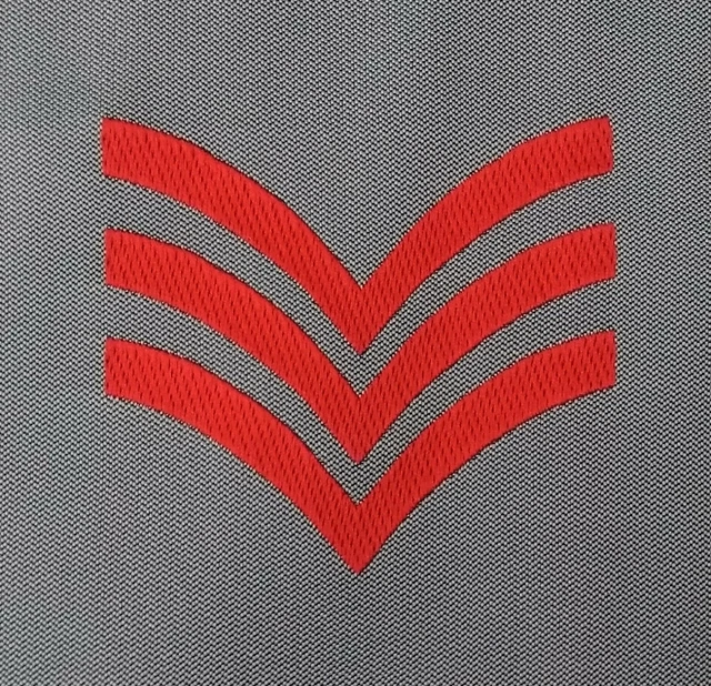 GENUINE BRITISH MADE Military Issue Rank Patch SERGEANT 3 Chevrons ...