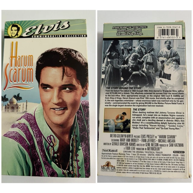 ELVIS COMMEMORATIVE COLLECTION Harum Scarum VHS Video M206522 1965 ...