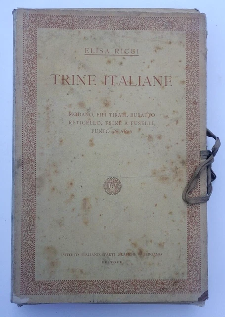 ELISA RICCI TRINE italiane 1934 150 tavole Opera completa merletto ...