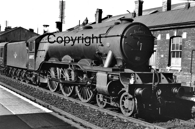 35MM B&W NEGATIVE ex LNER loco 60092 at Grantham in 1959. Sold with ...