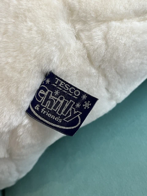 TESCO VINTAGE LARGE Polar Bear Teddy Jumper Christmas Soft Plush Toy ...