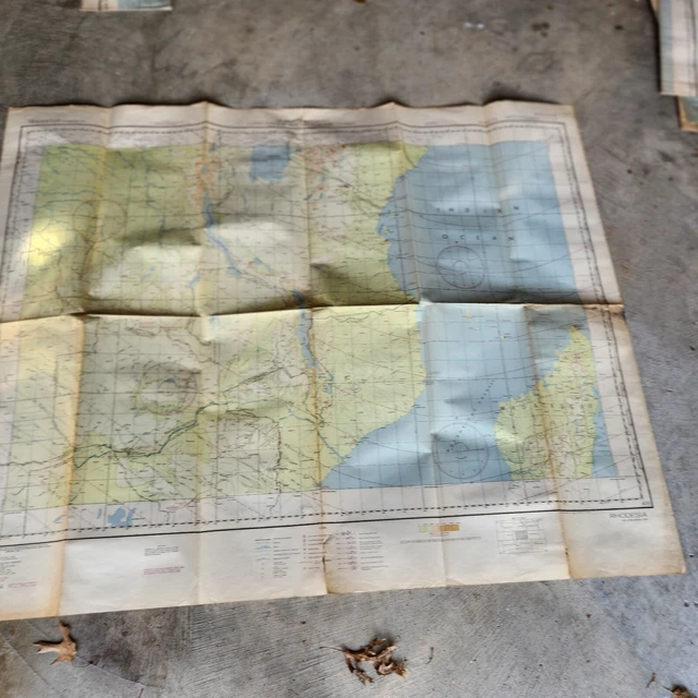 1944 US ARMY WWII Long Range Navigation Chart Topographic Map Rhodesia ...