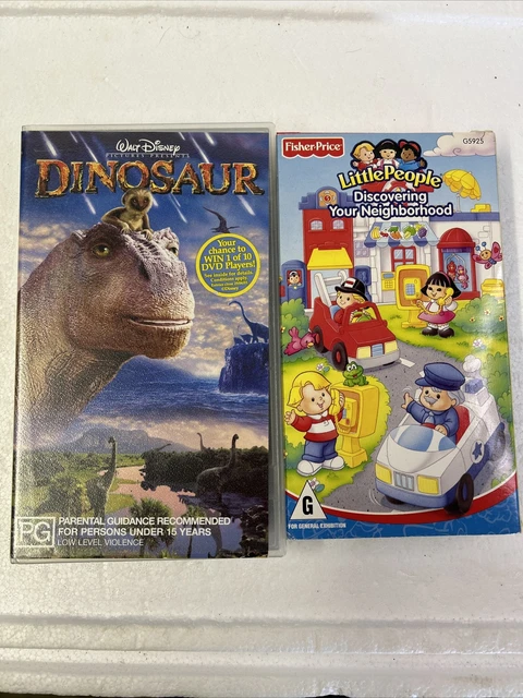 DINOSAUR WALT DISNEY VHS Movie Animated Vintage & Little People Fisher ...