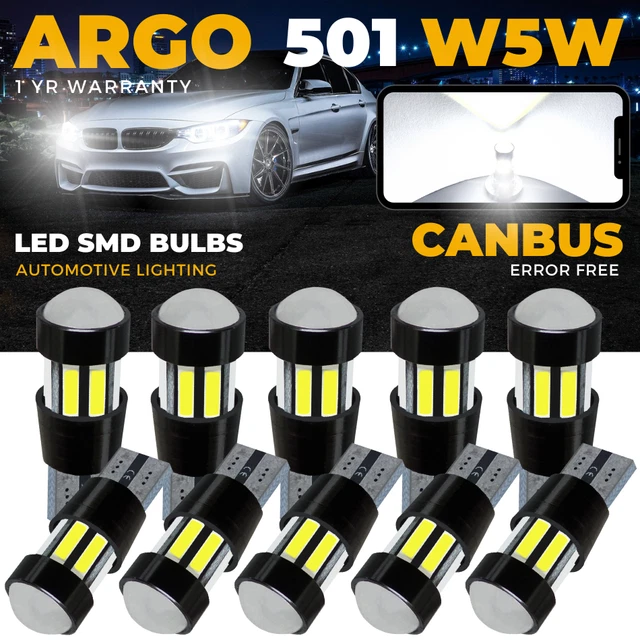 T10 501 LED White Car Bulbs Error Free Canbus Smd Xenon W5W Side Light Bulb £5.89 - PicClick UK