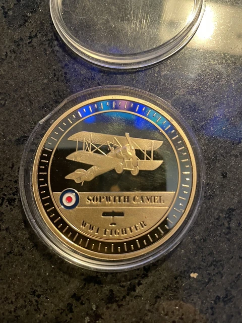 AIRCRAFT RAF WESTMINSTER Collection Sopwith Camel Medallion 24K Gold ...