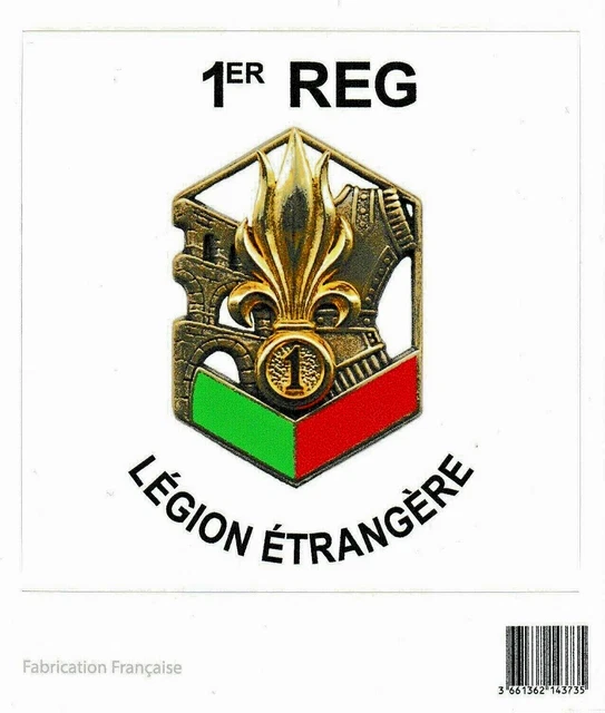 1°REG REGIMENT BADGE - Military Sticker (Foreign Legion & Armies) £3.07 ...
