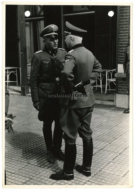 ORIG. RIESEN FOTO ^^ General Hans Jüttner mit Offizier in AMSTERDAM ...