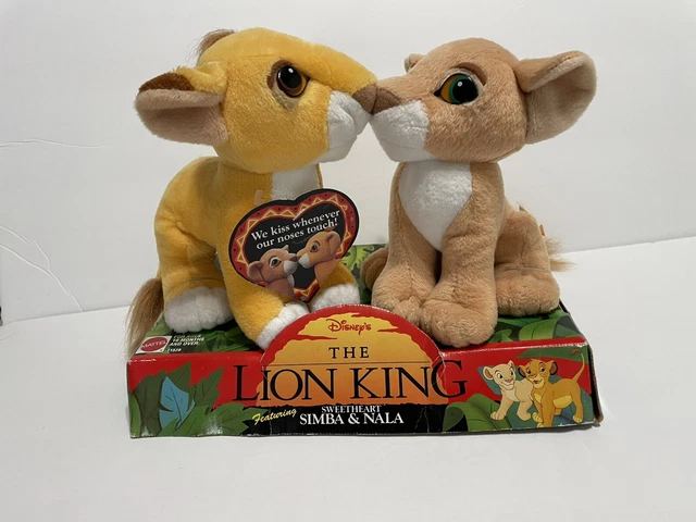 THE LION KING Kissing Simba and Nala Plush 1993 Vtg Original Disney £58 ...