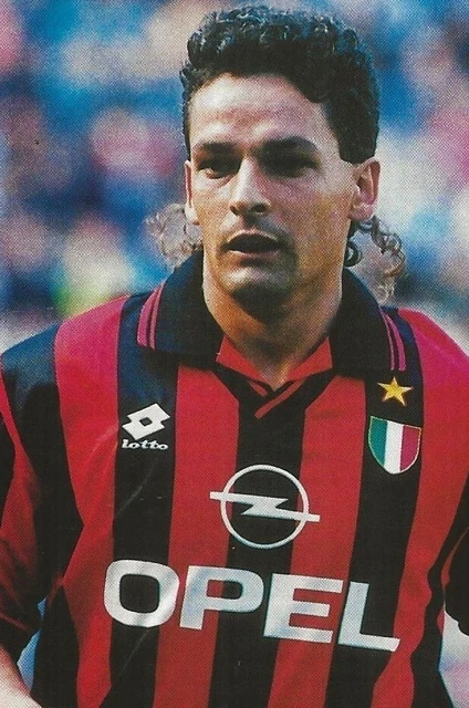FOOTBALL PHOTO ROBERTO BAGGIO AC Milan 1996-97 £2.50 - PicClick UK