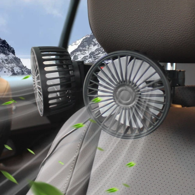 NECK COOLER CAR Cooling Fan Car Back Rear Seat Fan Headrest Fan Air ...