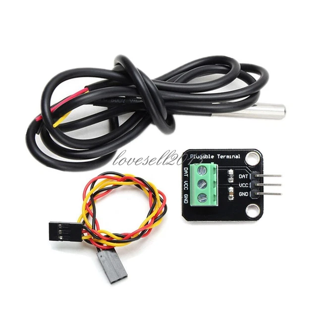 DS18B20 TEMPERATURE SENSOR Module WaterProof T Probe+Terminal For ...