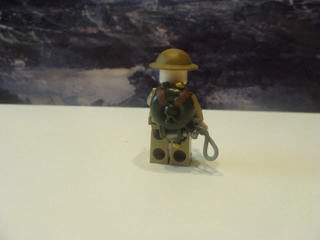LEGO CUSTOM SOLDAT américain US lance flamme/ Américan soldier Argonne ...