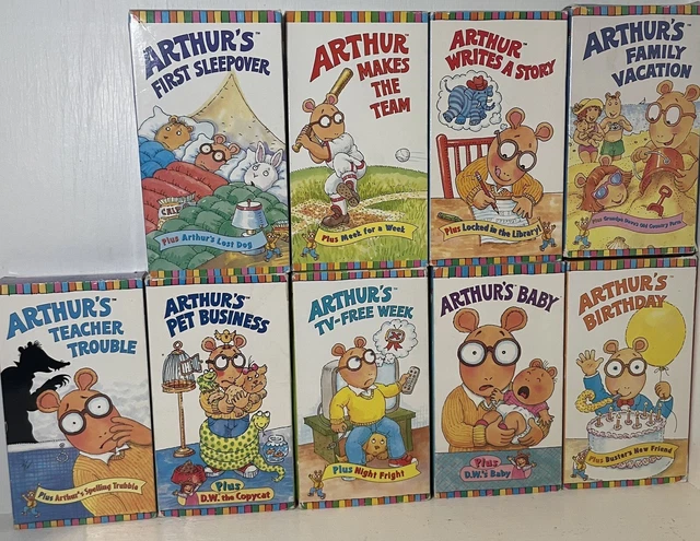 ARTHUR VHS LOT of 9 VHS Tapes PBS (Read Description!) 1997-1999 !!MAKE ...