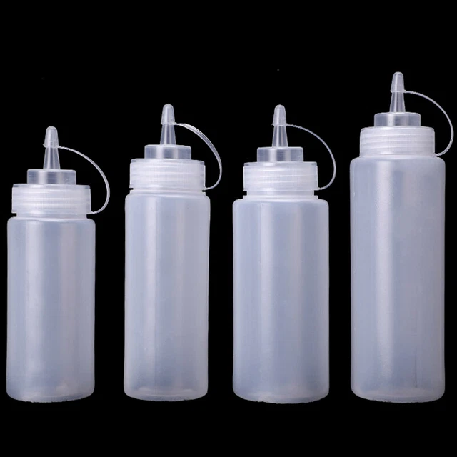 SQUEEZE CONDIMENT BOTTLES With Cap Ketchup Sauces Olive Oil Bottle With ...