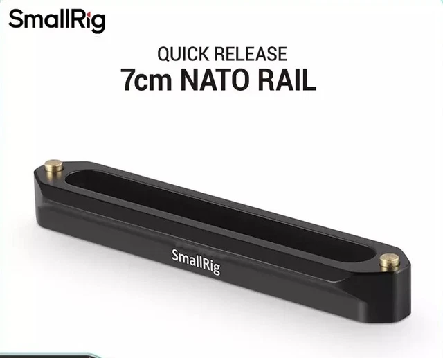 SMALLRIG QUICK RELEASE Safety Nato Rail 70Mm Long with Spring Loaded ...