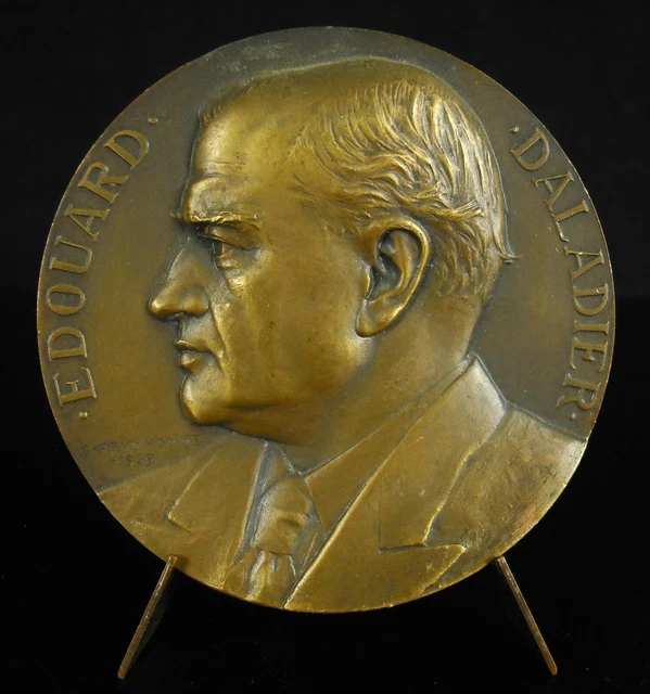 MÉDAILLE ÉDOUARD DALADIER politique 2eme guerre mondiale 1939 G H PRUD ...