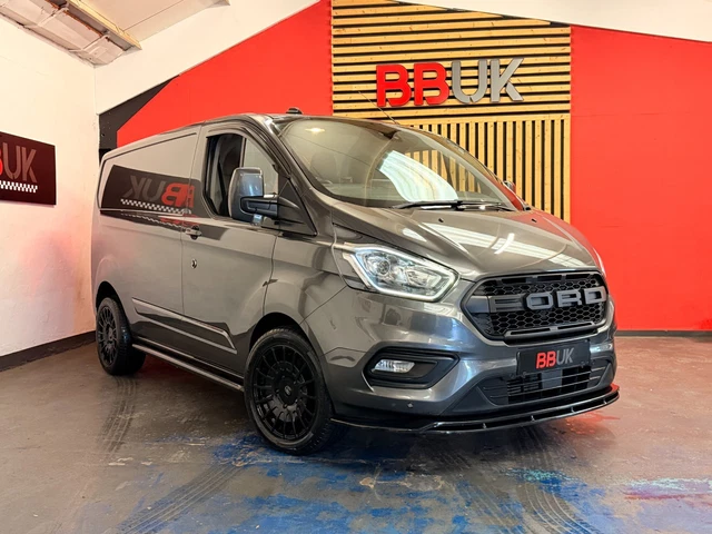 FORD TRANSIT CUSTOM Grey 130Hp Sport Style Transporter Van Vivaro 2021 ...