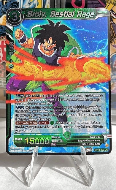 DRAGON BALL SUPER: Broly, Bestial Rage (BT19-090 UC) Holo/Fighters Ambition 2023 EUR 1,00 ...