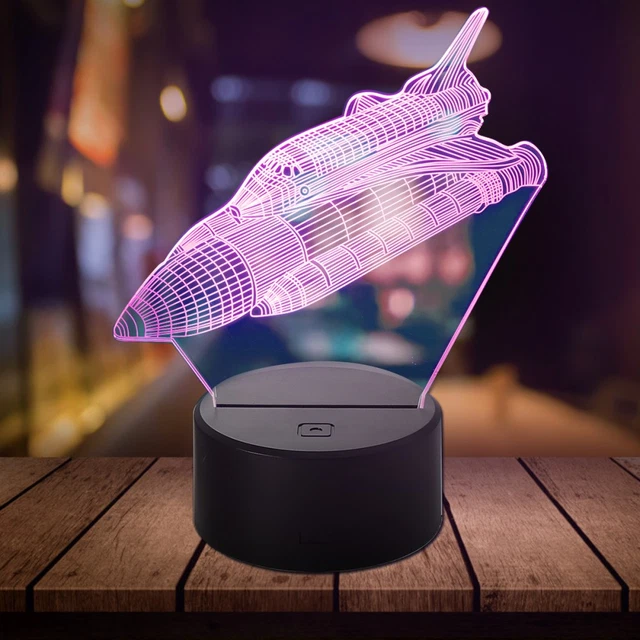SHAPE NIGHT LIGHT Bedroom Night Lamp LED Acrylic Night Light Without ...