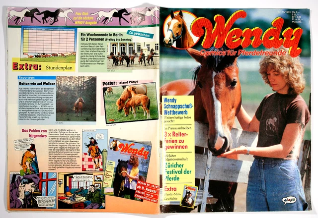 WENDY MÄDCHEN PFERDE Comic Heft Nr. 15/1991 "Wendy: Was ist bloß mit Dixie los?" EUR 4,99 ...