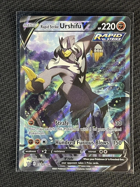 POKÉMON CARD RAPID Strike Urshifu V Battle Styles Full Art SWSH 153/163 ...