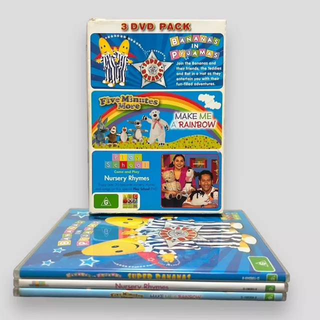 ABC FOR KIDS 3 DVD Box Set: Bananas In Pyjamas, Five Minutes More, Play ... ABC FOR KIDS 3 DVD Box Set: Bananas In Pyjamas, Five Minutes More, Play ...