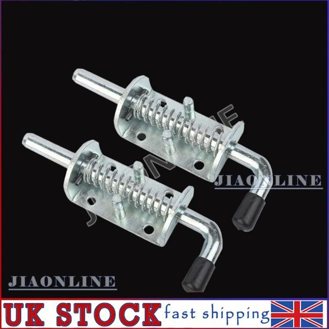 SPRING LOADED BOLT Heavy Duty Gate Drop Door Latch 120mm 155mm 220mm ...