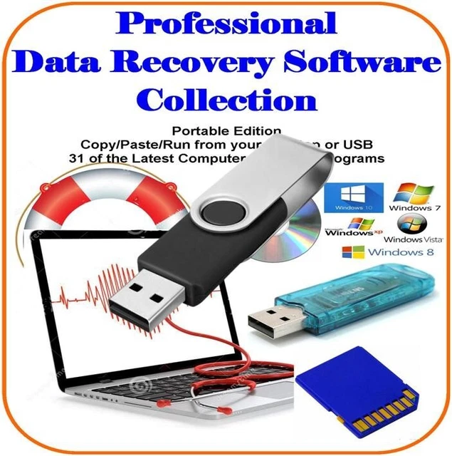 BEST EVER DATA Recovery Software Collection Easy Use Portable Computer ...