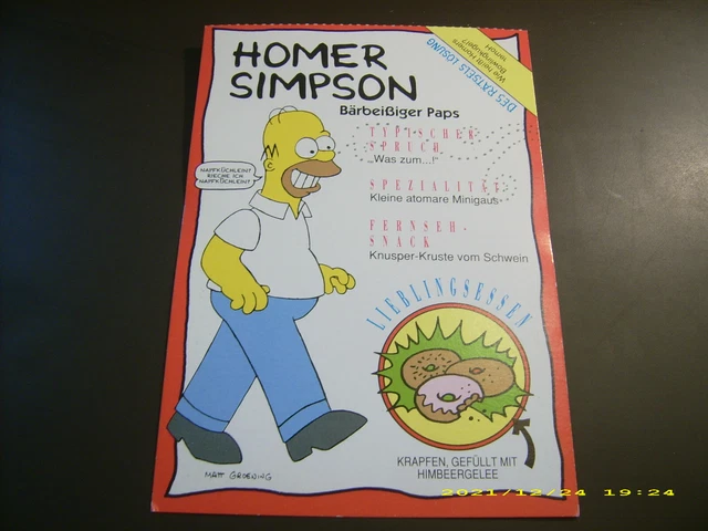 POSTKARTE DIE SIMPSONS,POSTKARTE Homer Simpson,Postkarte Simpsons,Matt ...