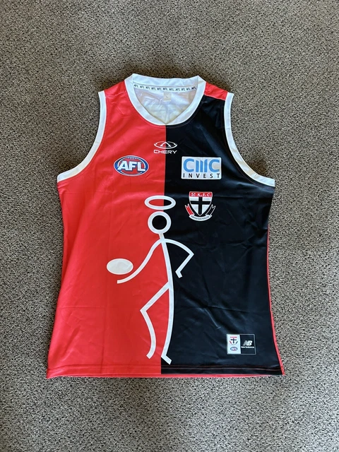 ST KILDA SAINTS AFL Pre Season Stick Man Jumper Guernsey Jersey Replica ...