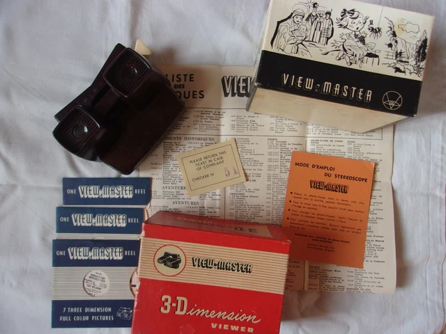 VISIONNEUSE ANCIENNE 3 D VIEW MASTER Stéréoscope en bakélite EUR 49,95 ...