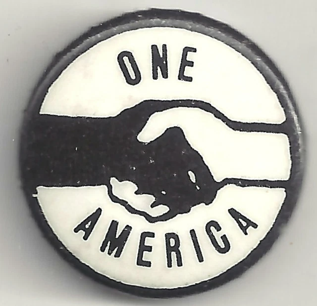 ONE AMERICA JOHN Lewis SNCC Civil Rights Handshake Cause Pin Peace ...