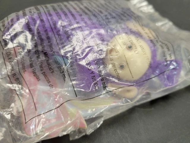 TELETUBBIES TINKY WINKY Clip On Carabiner Purple 5" Happy Meal Key ...