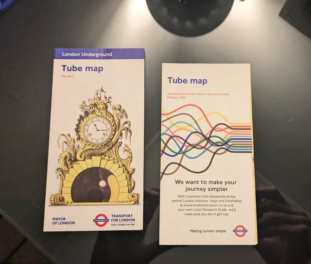LONDON UNDERGROUND TUBE Maps: February 2000 + May 2015 - HC Beck ...
