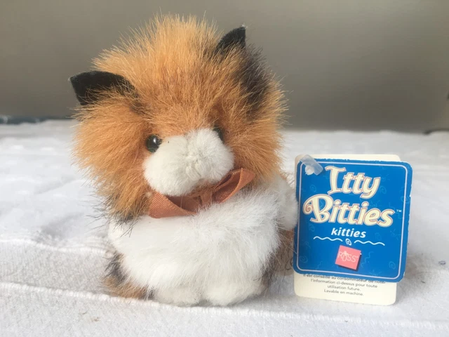 SUPER- CUTE RUSS Itty Bitties Kitties soft toy cat + tag. Displayed ...