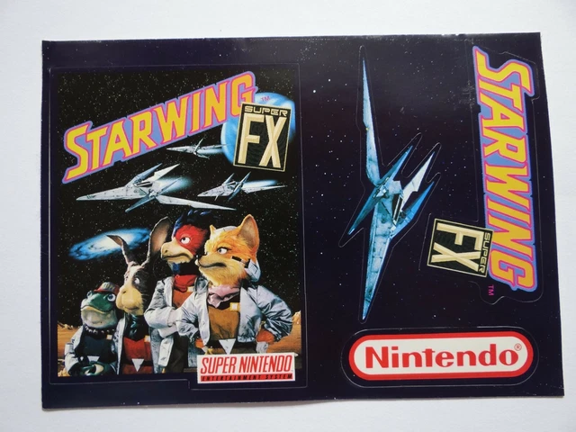 PROMOTIONAL STICKERS NINTENDO Logo Starwing Super Fx Chip Snes 90er ...