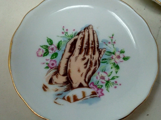 LAST SUPPER JESUS Christ & Praying Hands Set of 3 Religious Porcelain ...