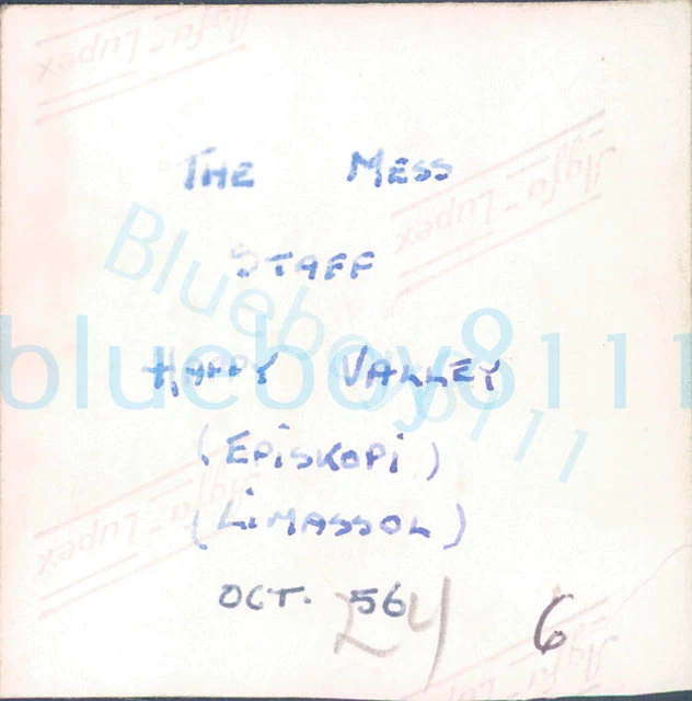 1950S BRITISH ARMY Soldier Photo Mess Staff Episkopi Limassol 1956 £12. ...