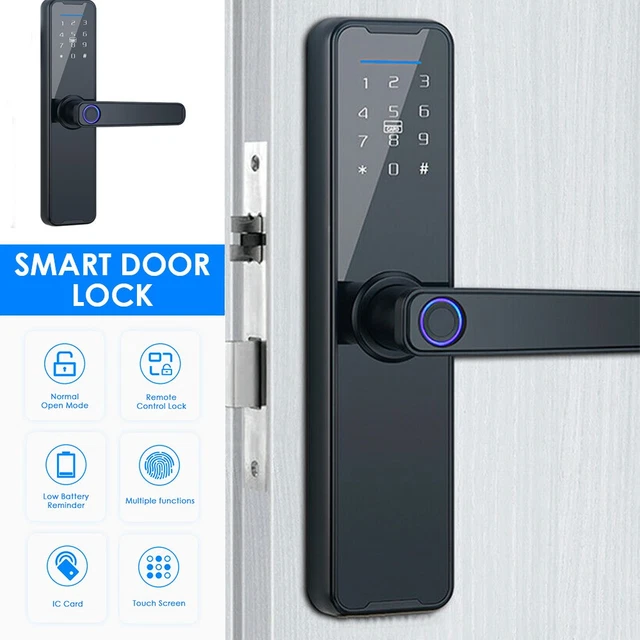 2025 FINGERPRINT ELECTRONIC Smart Door Lock APP Card Password Key Home ...