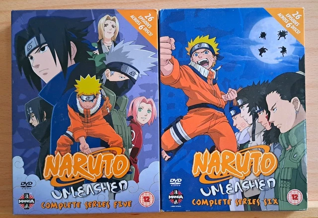 NARUTO UNLEASHED COMPLETE Series Five & Six Dvd Sets 52 Episodes On 12 ...