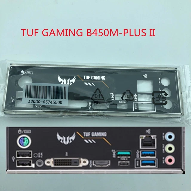 FOR ASUS TUF GAMING B450M-PLUS II Shield I/O IO Rear Backplate ...